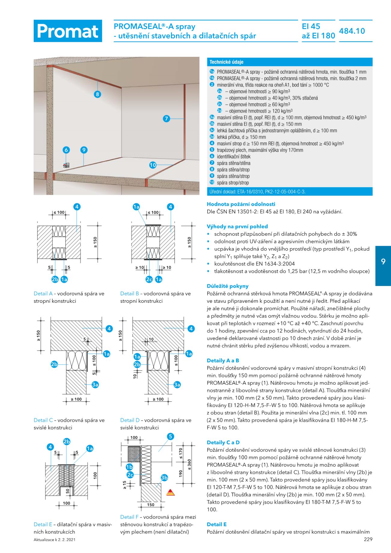 PROMASEAL®-A spray - utěsnění stavebních a dilatačních spár - Promat Praha